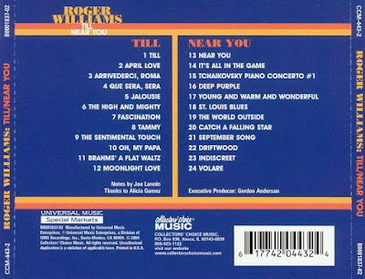 ENTRE MUSICA: ROGER WILLIAMS - Till + Near You (1958 & 1959)