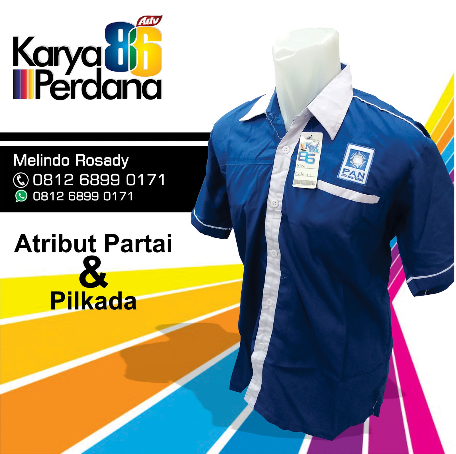 KEMEJA PARTAI PAN - 86 ADV GROUP : KARYA PERDANA 86 - KARYA 86 ADV ...