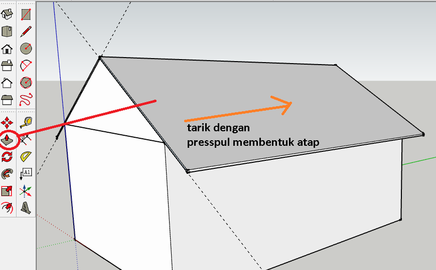 Cara Membuat Atap 3D pada Sketchup - Kursus Komputer di Jogja | Les ...
