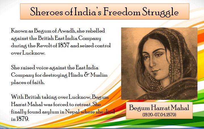 Begum Hazrat Mahal Freedom Fighter
