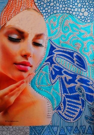 Retratos con collage y texturas visuales