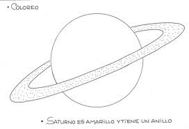 Planeta Saturno para colorear ~ 4 Dibujo
