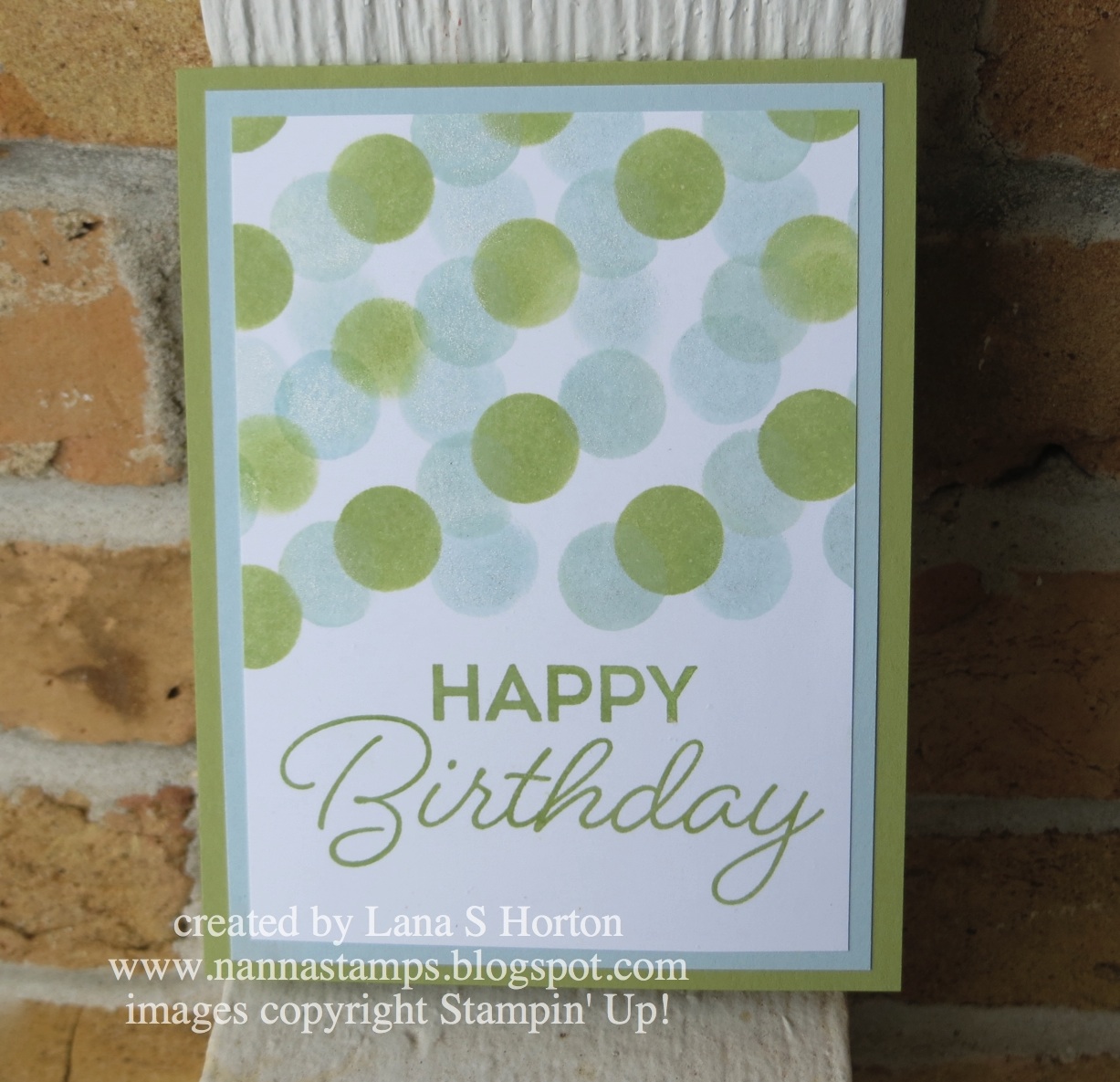 Stamping with Nanna: A Polka Dot Birthday Card and Our Party Winners