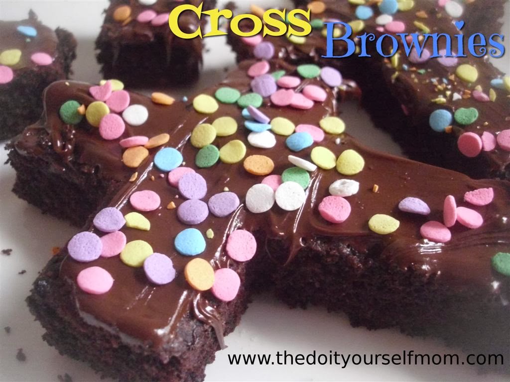 The Do-It-Yourself Mom: Homemade Easter Treats: DIY Cross Brownies