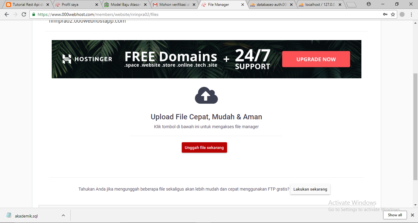 Tutorial Rest Api dengan Hosting