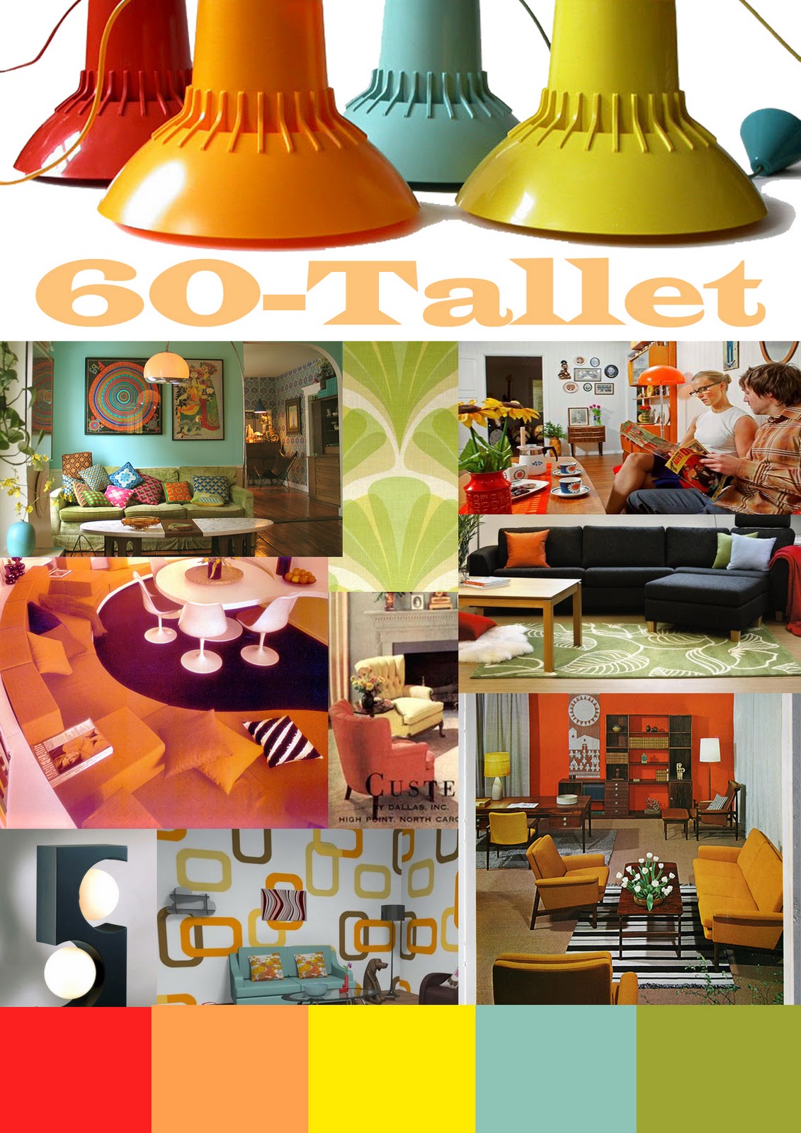 Cassandras Interior: Moodboard, 60-tallet.