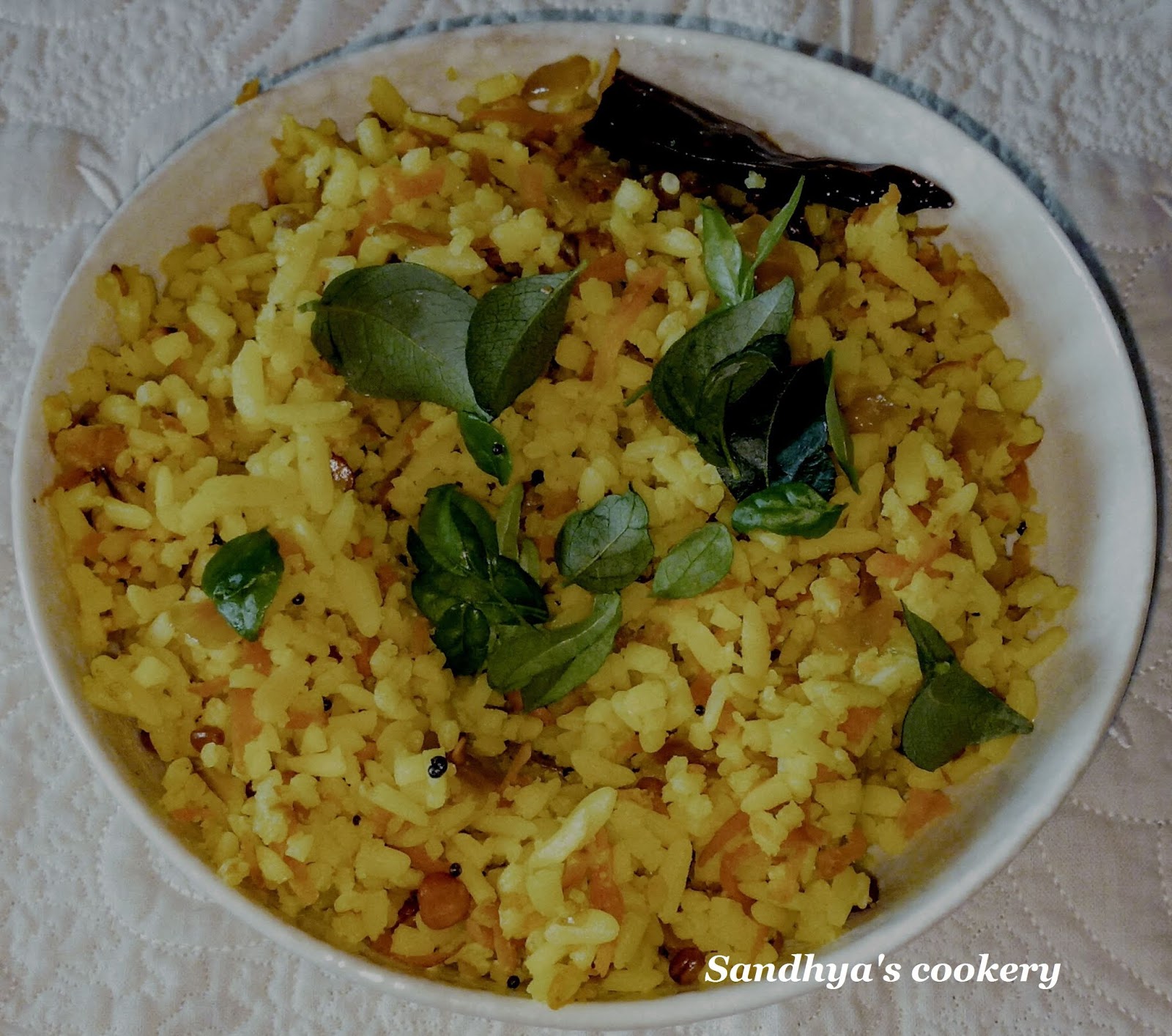 Sandhya's cookery : Aval upma - Poha upma recipe