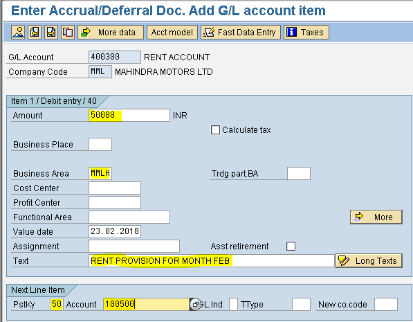 SAP - FICO MODULE LEARNING: Creating Accrual/Deferral Documents