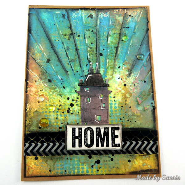 Home card with video tutorial ~ Made by Sannie