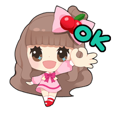 png : sticker1908 - LINE PLAY Cherry's Sweet Day