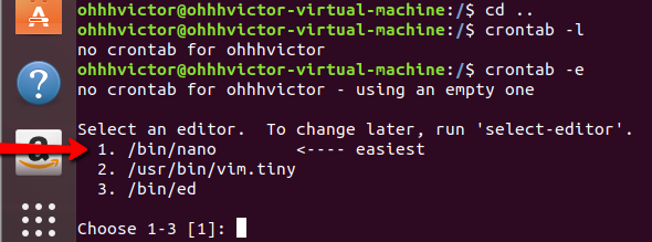 Scheduling task with Crontab - Linux