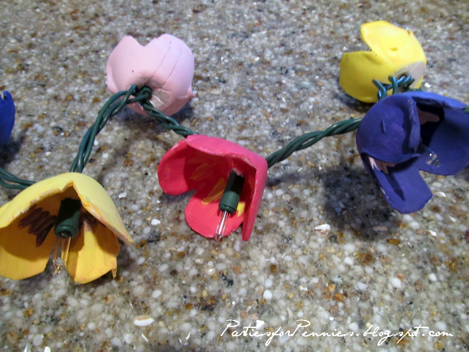 DIY Flower String Lights - Parties for Pennies