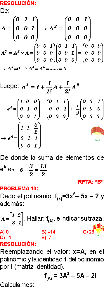 MATRICES PROBLEMAS RESUELTOS DE MATEMÁTICA PDF