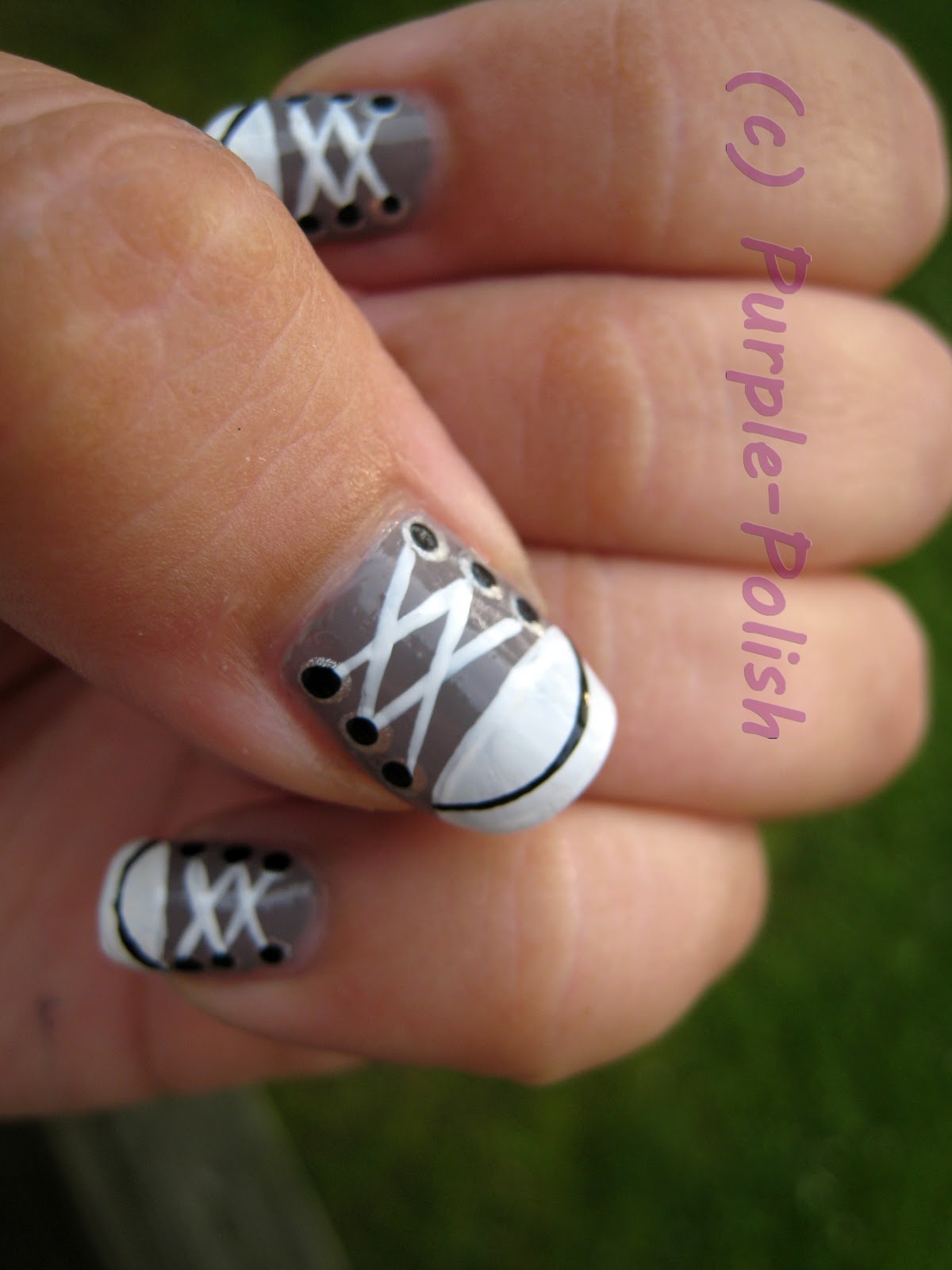 Purple Polish: All Star / Converse Nail Tutorial