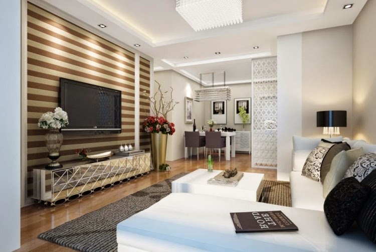 Salas de estilo moderno y elegante