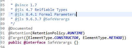 Java @SafeVarargs Annotation