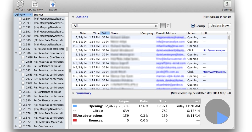 MLM - The MaxBulk Mailer Mailing List Manager