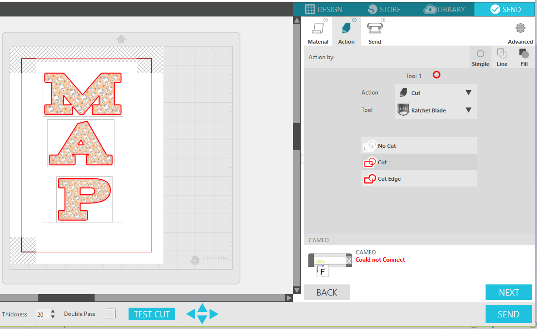 Silhouette UK: Filling text with design store patterns