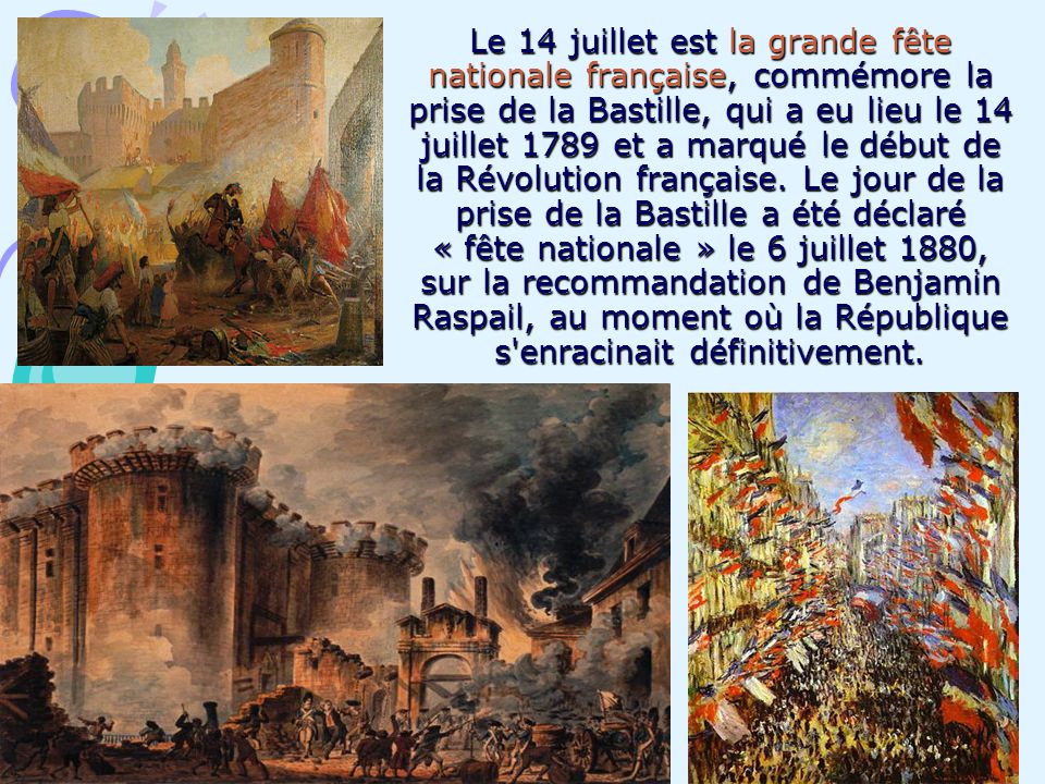 Chez Diana: Le 14 juillet - fête nationale depuis 1880