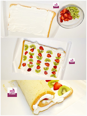 RUSTIK CAKE STUDIO: RECETA: ROLLO SUIZO DE FRESA Y KIWI