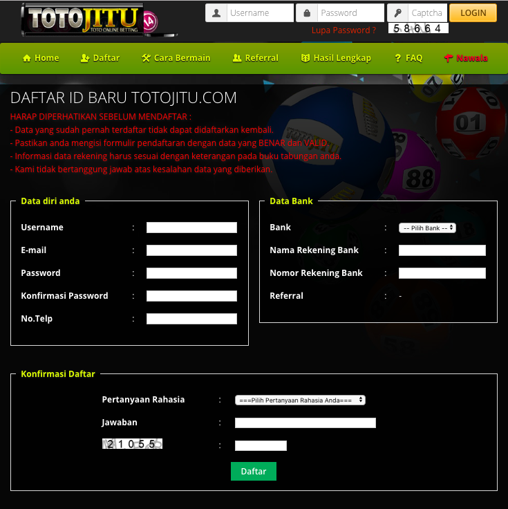 Cara Daftar Totojitu | www.totojitu.com | cara daftar totojitu | daftar ...