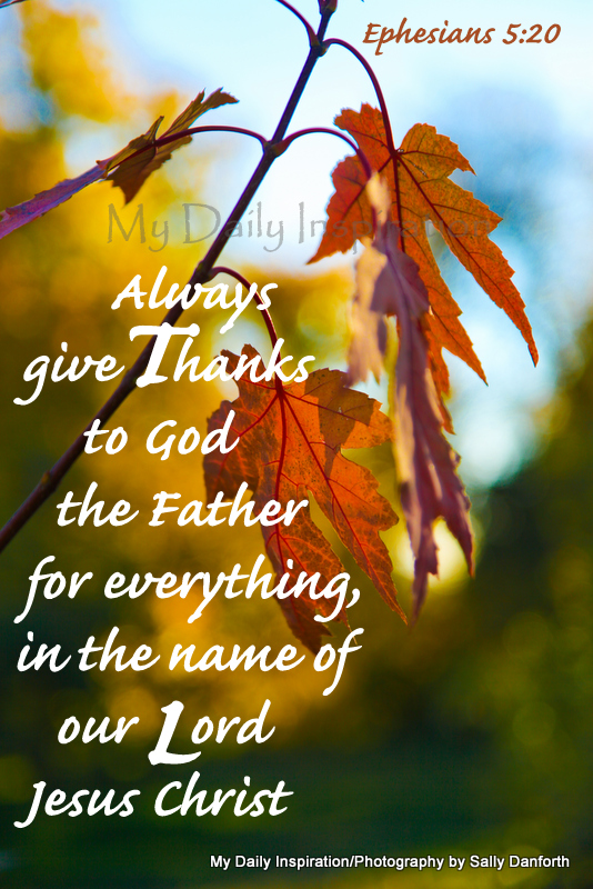Always giving thanks to God the Father for everything