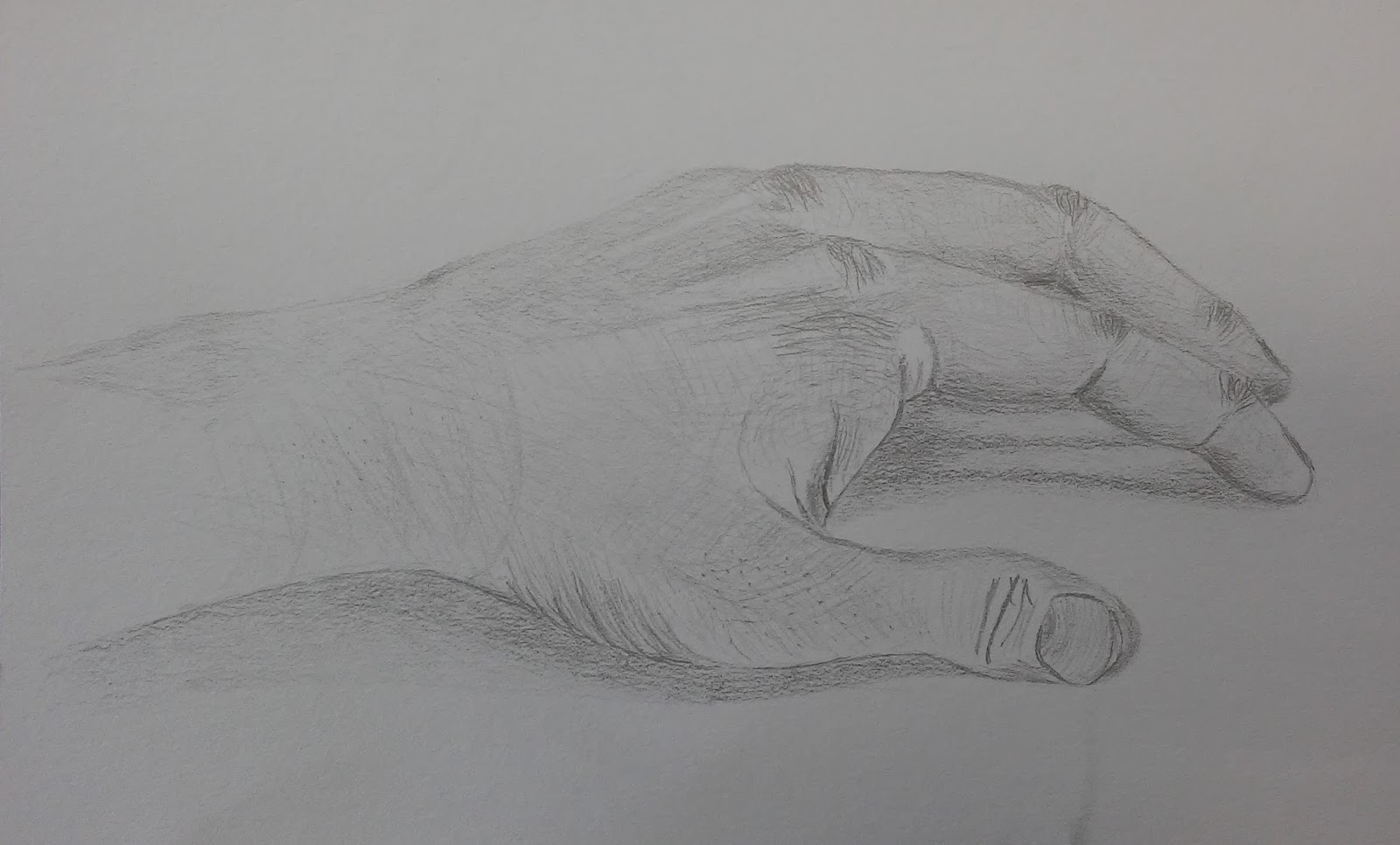 Soft pencil drawing - own hand / Měkká kresba tužkou - vlastní ruka