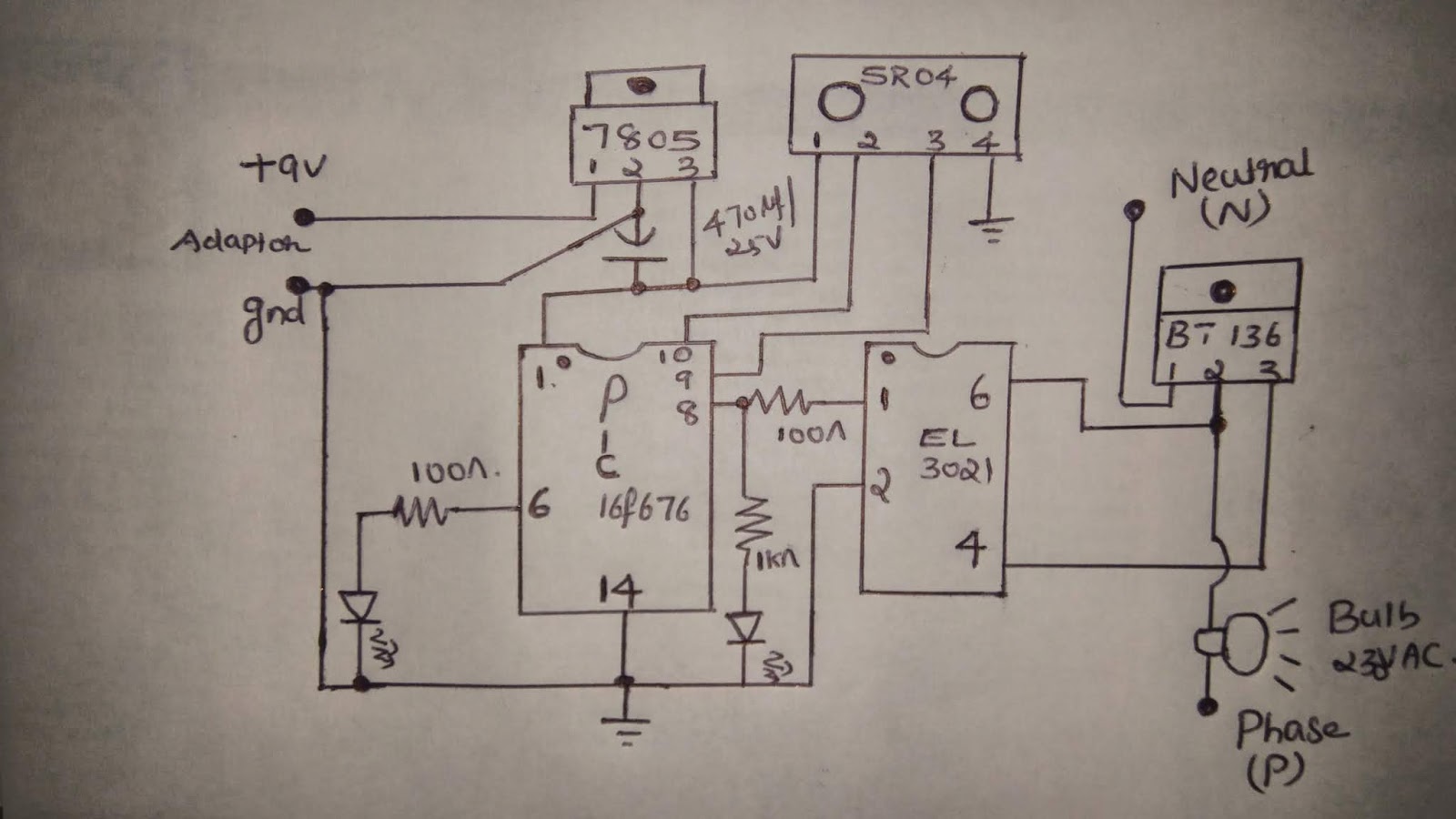 automatic staircase lighting using pic16f676 and sr04 ultrasonic sensor