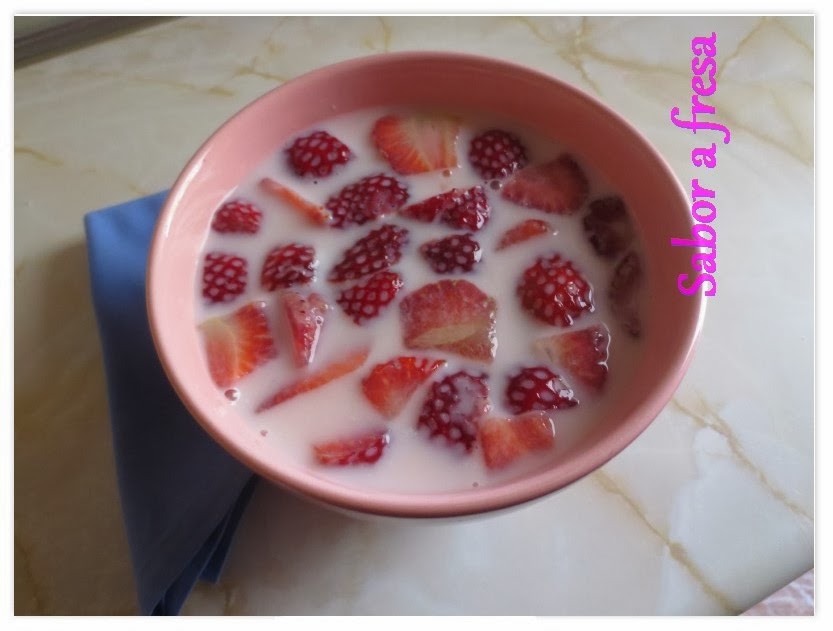 Sabor a fresa: Fresas con leche