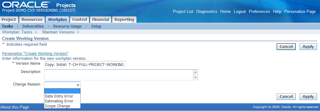 Rollback a previous workplan version in Project Management - Oracle EBS ...