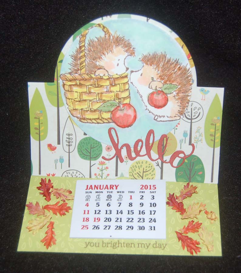 Lynn's Craft Blog: Hedgehog 'Hello' Calendar Card