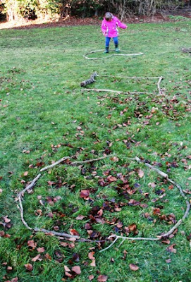 Sun Hats & Wellie Boots: Constructing 2D Shapes with Sticks - Outdoor Play