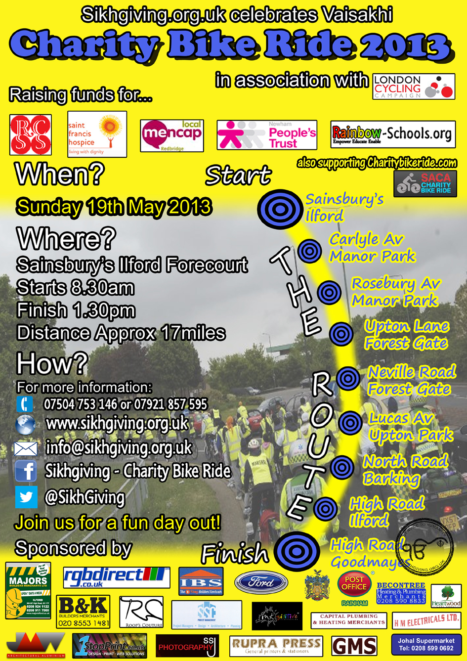 Charity Bike Ride - SikhGiving.org.uk: Charity Bike Ride 2013 Poster!