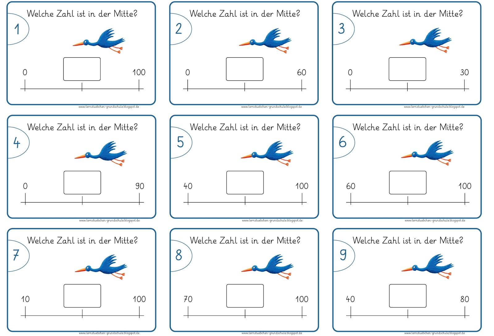 Lernstübchen: die Mitte finden - auch für den ZR bis 100