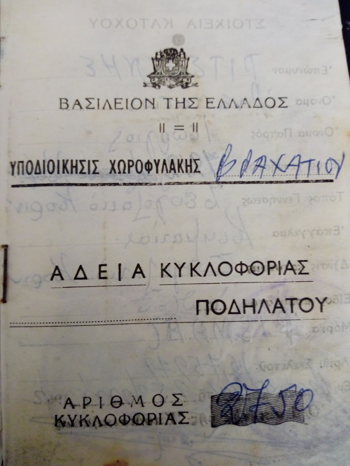 ΑΔΕΣΜΕΥΤΗ ΣΚΕΨΗ : ΙΣΤΟΡΙΚΟ ΑΡΧΕΙΟ ΒΟΧΑΣ: Ποδήλατο (ιστορικά στοιχεία)