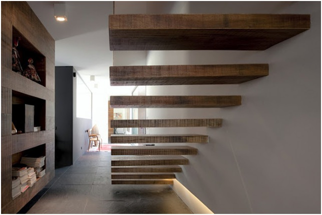 FLOATING WOODEN STAIRCASE DESIGN | BEAUTIFUL STAIRS