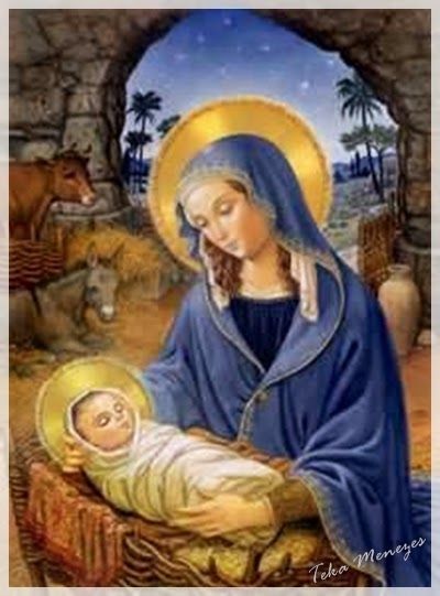 **MENSAGENS E GIFS DA TEKA**: MARIA E JESUS BEBÊ