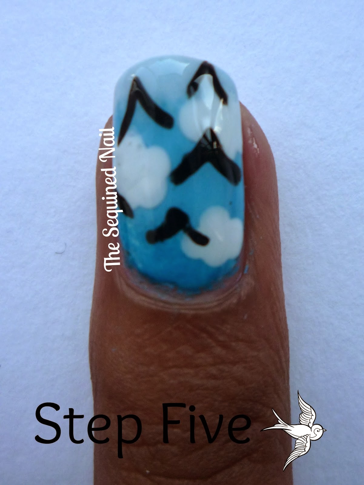 The Sequined Nail: Sky Scene Nails Tutorial