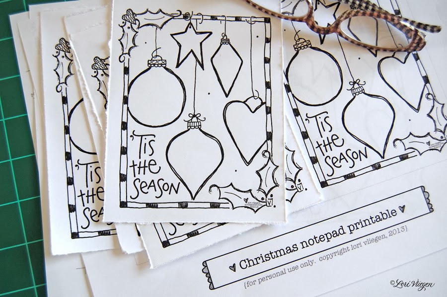 elvie studio: inspiration monday - Christmas notepad printable