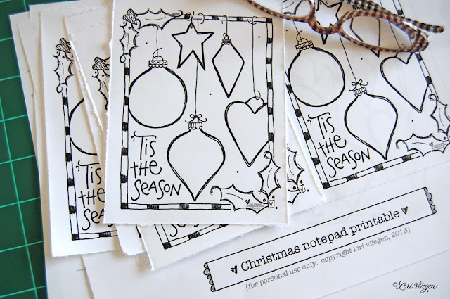 elvie studio: inspiration monday - Christmas notepad printable