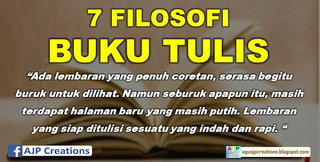 7 Filosofi Buku Tulis Tentang Kehidupan | AJP Creations