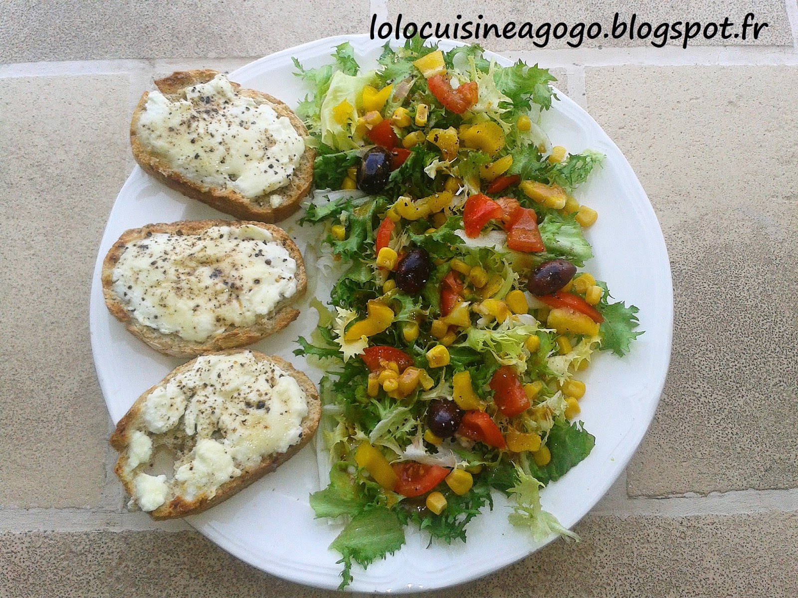 Lolo cuisine à gogo: Salade toast de chèvre chaud classique