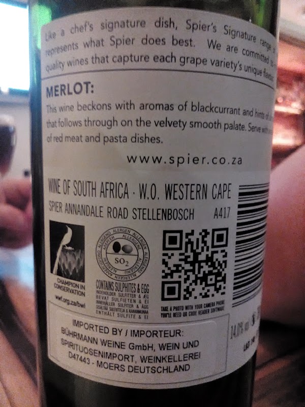 Probando Vinos: Spier Signature Merlot - 2012