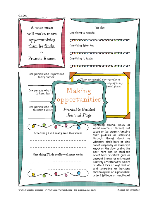 Adventures in Guided Journaling: New journal pages in the shop