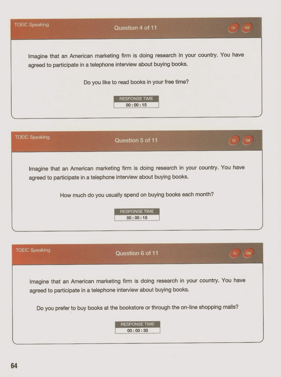 TOEIC: speaking practice set 2