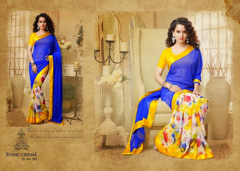 Kangna Ranaut Sarees Online | Saree Designs for Summer 2014-15 | Sari ...