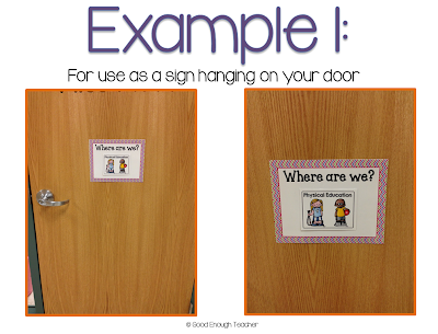 Good Enough Teacher: Where are we?! {A sign for your door!}