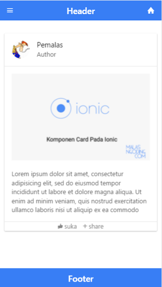 Tutorial Ionic Part 5 : Membuat Komponen Card Pada Framework Ionic ...