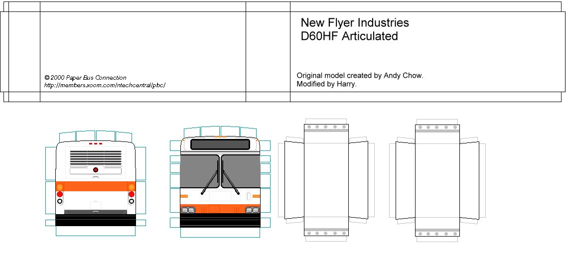 SP. Papel Modelismo: PaperCraft - PaperBus New Flyer D60HF ...