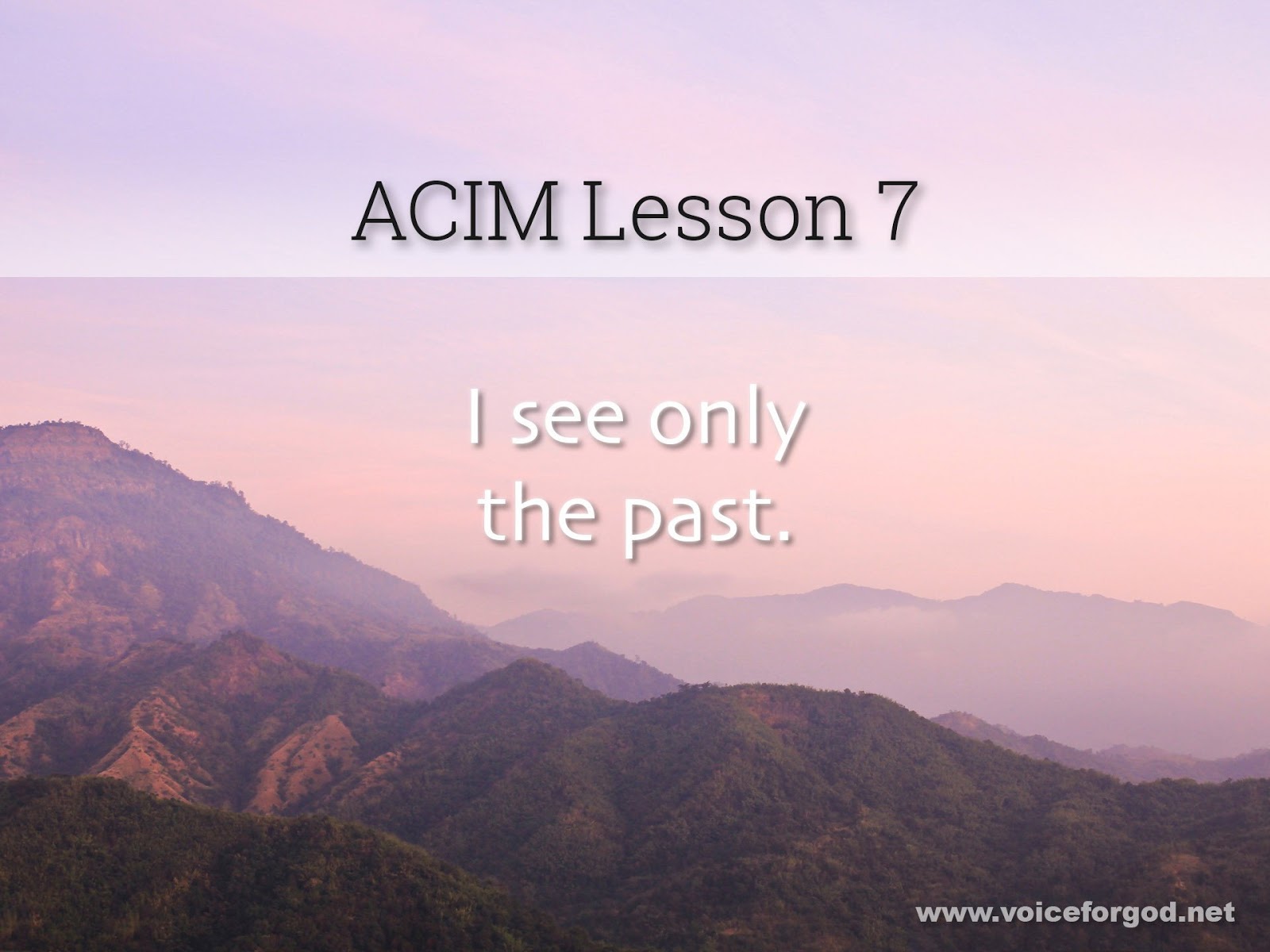 Miracle Life: ACIM Workbook Lesson 7